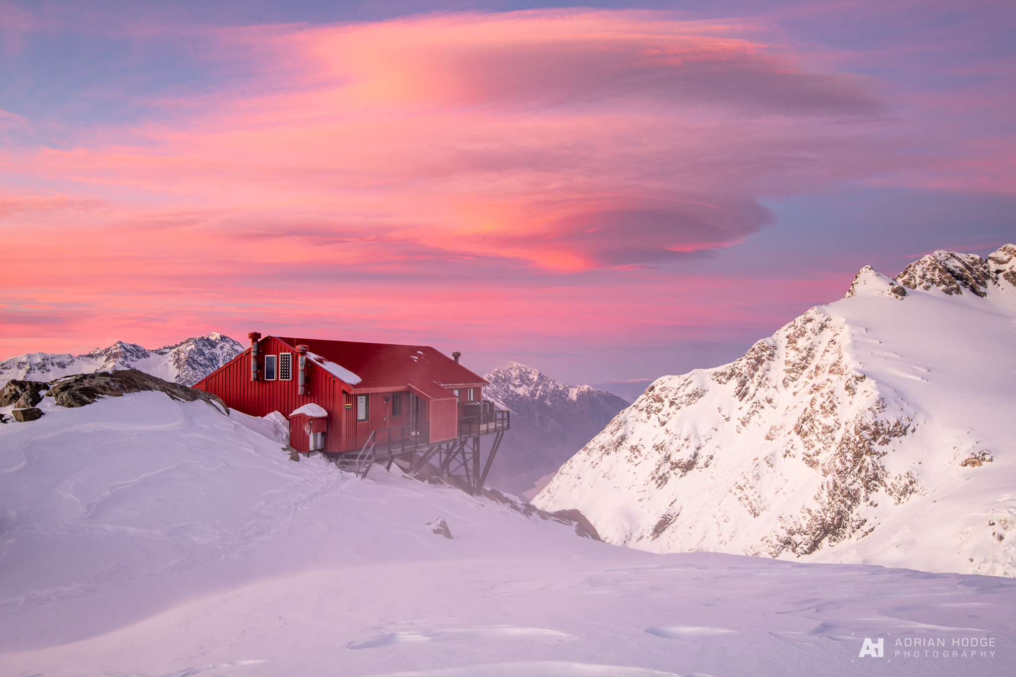 Plateau Hut Sunrise - Adrian Hodge Photography